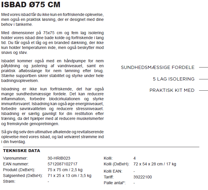 HÂWS ISBAD Ø75 CM - Branding FC